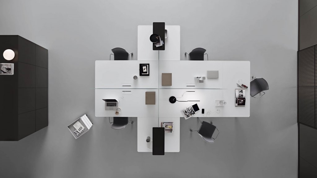 Flat System contemporary office desk | Rimadesio