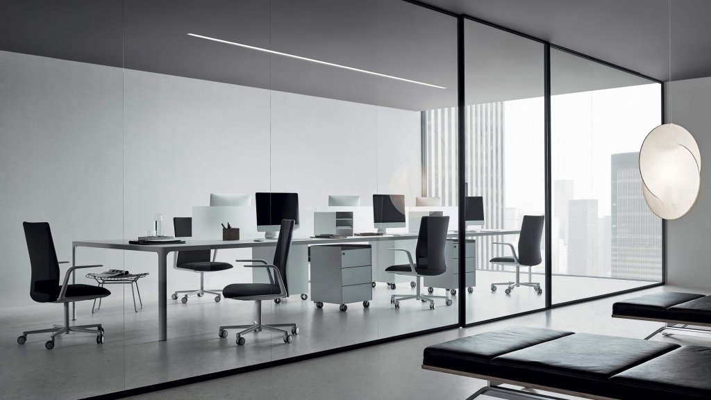 Flat System contemporary office desk | Rimadesio