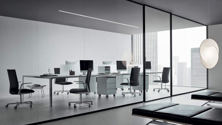 Flat System contemporary office desk | Rimadesio