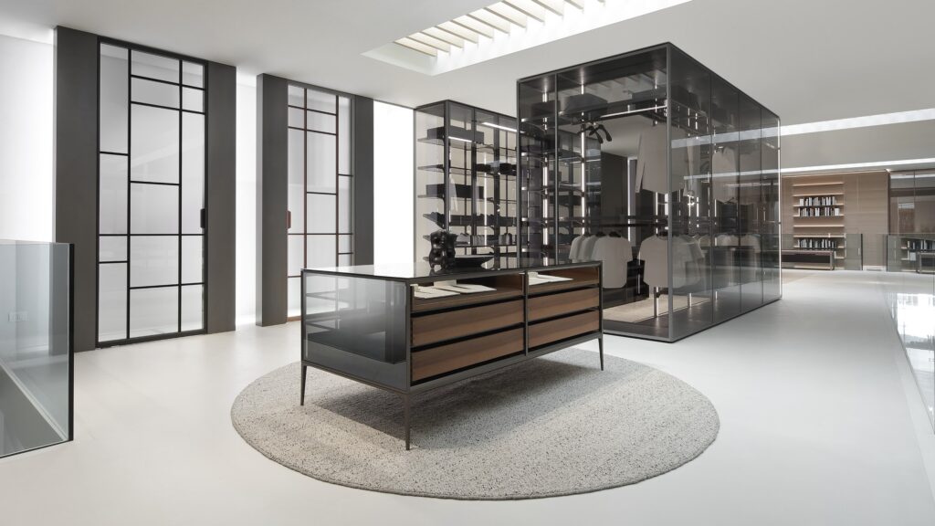The renovated Giussano showroom - rimadesio