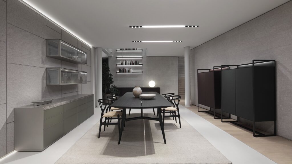 The renovated Giussano showroom - rimadesio
